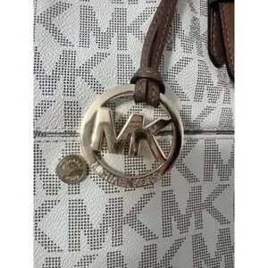 Michael Kors | Bags | Michael Kors Vanilla Mk Logo Jet Set Monograme ...